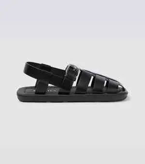 Prada Leather Sandals - Black