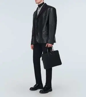 Prada Re-nylon And Leather Briefcase