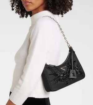 Prada Re-edition Embellished Shoulder Bag