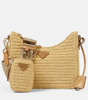 Prada Raffia Shoulder Bags