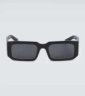 Prada Symbole Rectangular Sunglasses - Black