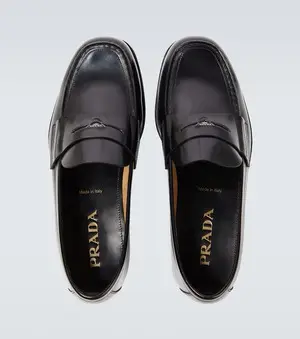 Prada Leather Loafers - Black