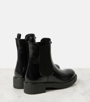 Prada Leather Chelsea Boots - Black