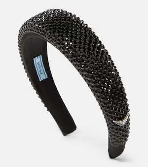 Prada Embellished Headband - Black