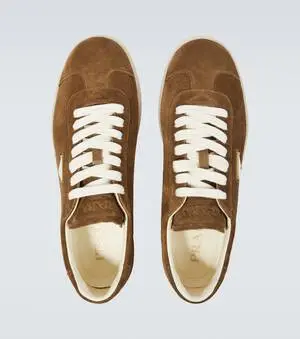 Prada Lane Suede Sneakers - Brown