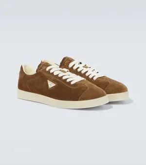 Prada Lane Suede Sneakers - Brown