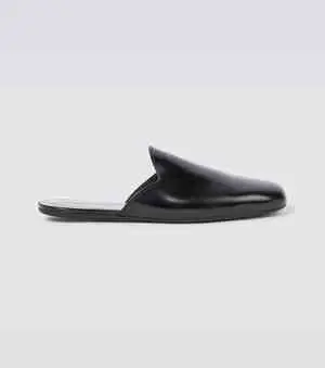 Prada Brushed Leather Mules