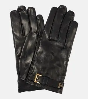 Prada Leather Gloves - Black