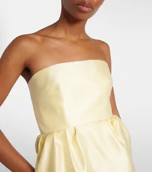Prada Strapless Silk Satin Gown