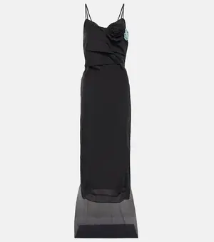 Prada Embellished Draped Gown