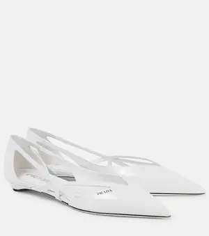 Prada Leather Ballerinas - White