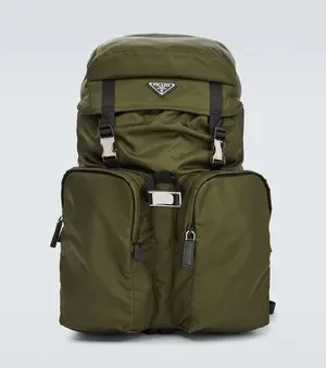 Prada Re-nylon And Leather Backpack - Green
