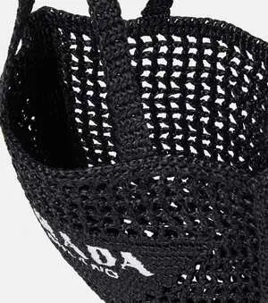Prada Raffia-effect Crochet Shopper