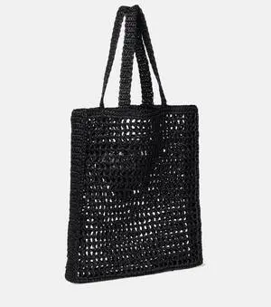 Prada Raffia-effect Crochet Shopper