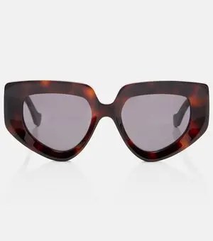 Loewe Oversized Sunglasses With Anagram Detail - Brown