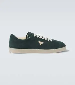 Prada Lane Logo Suede Sneakers - Green