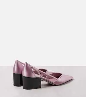 Prada Cutout Satin Pumps