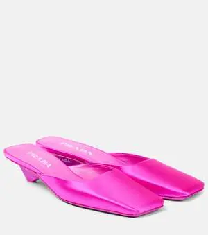 Prada Satin Mules - Pink