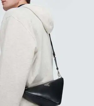 Prada Triangle Leather Shoulder Bag