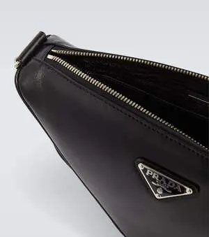 Prada Triangle Leather Shoulder Bag