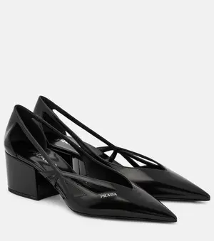 Prada Cutout Leather Pumps