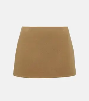 Prada Wool Velour Miniskirt