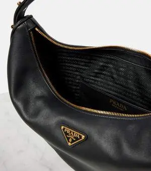 Prada Arque Large Leather Shoulder Bag