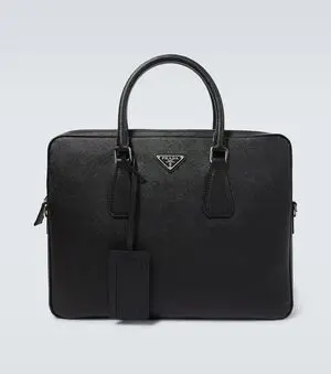 Prada Leather Briefcase - Black