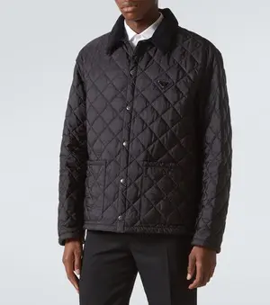 Prada Re-nylon Quilted Jacket - Black