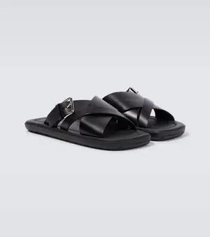 Prada Brushed Leather Sandals