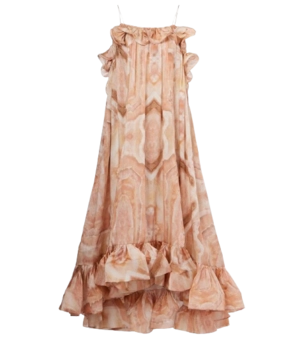 Zimmermann Illuminate Printed Silk Maxi Dress - Neutrals