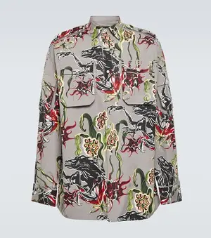 Prada Printed Cotton Poplin Shirt