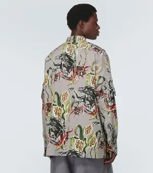 Prada Printed Cotton Poplin Shirt