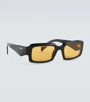 Prada Symbole Rectangular Sunglasses - Black