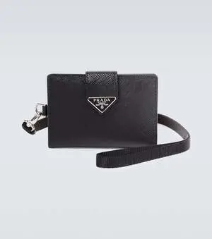 Prada Saffiano Leather Cardholder - Black