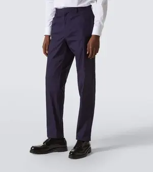 Prada Cotton-blend Poplin Straight Trousers