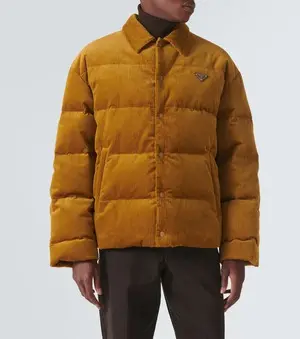 Prada Cotton Corduroy Puffer Jacket