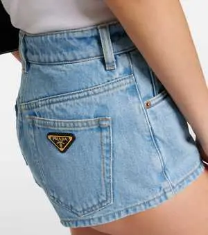 Prada High-rise Denim Shorts