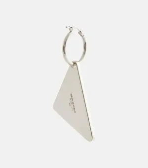 Prada Symbole Sterling Silver Single Earring - Black