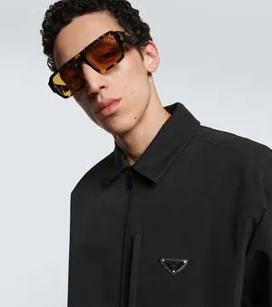 Prada Symbole Tortoiseshell Square Sunglasses - Brown