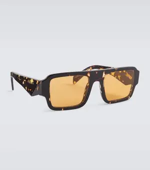 Prada Symbole Tortoiseshell Square Sunglasses - Brown