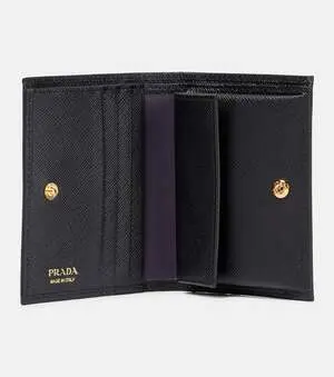 Prada Logo Saffiano Leather Wallet
