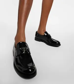 Prada Patent Leather Loafers - Black