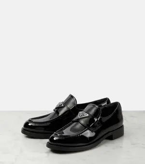 Prada Patent Leather Loafers - Black