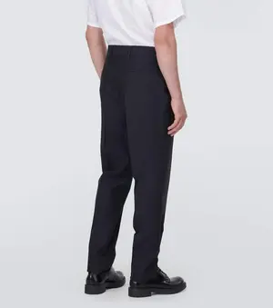 Prada Mohair And Wool Slim Trousers