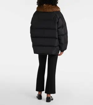 Prada Faux Fur-trimmed Down Jacket