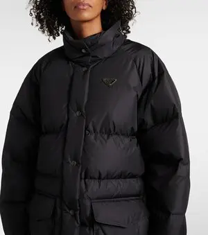 Prada Faux Fur-trimmed Down Jacket
