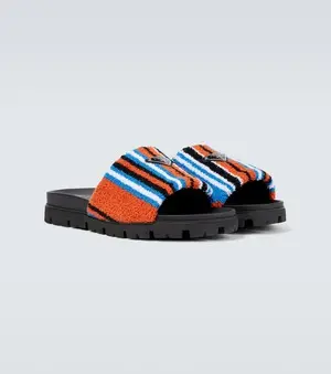 Prada Furry Slides