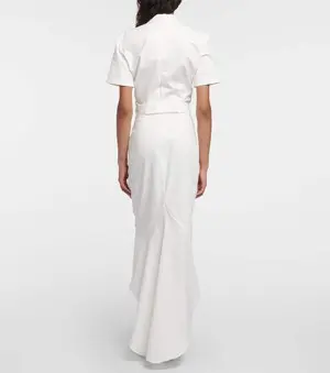 Prada Asymmetric Cotton Midi Skirt