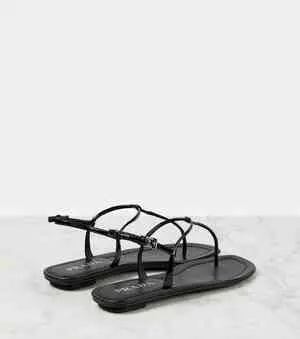 Prada Patent Leather Thong Sandals